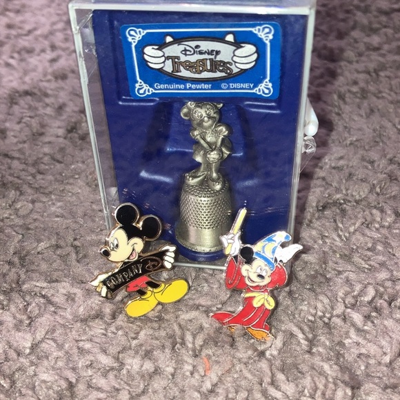 Disney | Other | Disney Collectible Pewter Minnie Mouse Thimble 2 ...